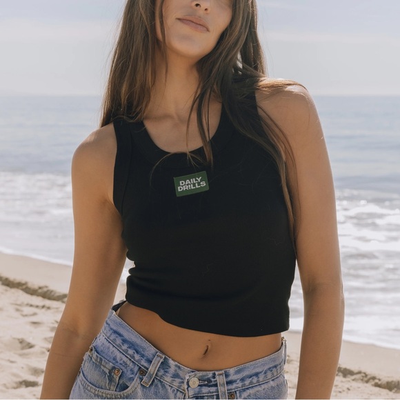 Daily Drills | Tops | Daily Drills Logo Ribbed Tank | Poshmark